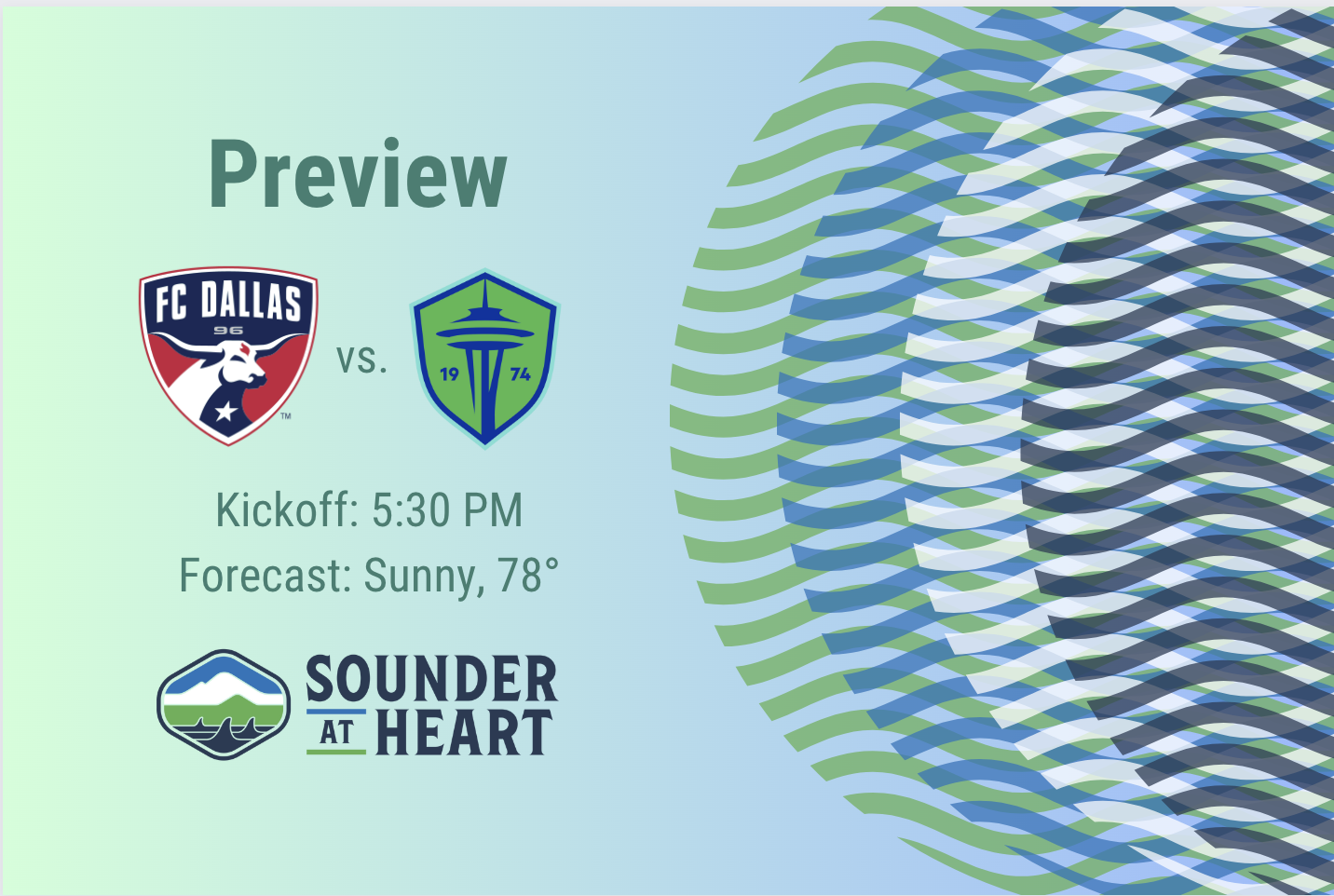 FC Dallas vs. Sounders, streaming: Kickoff, lineups, updates
